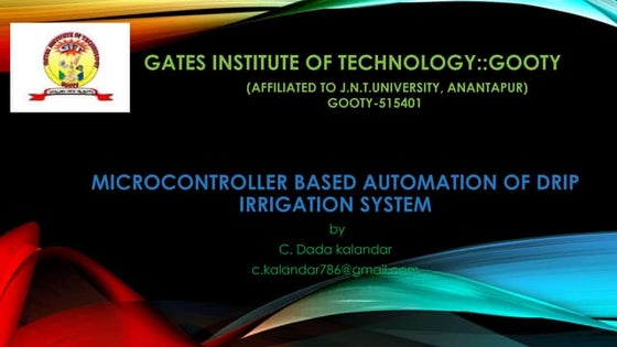 Intelligent irrigation system.pptx [autosaved] | PPT
