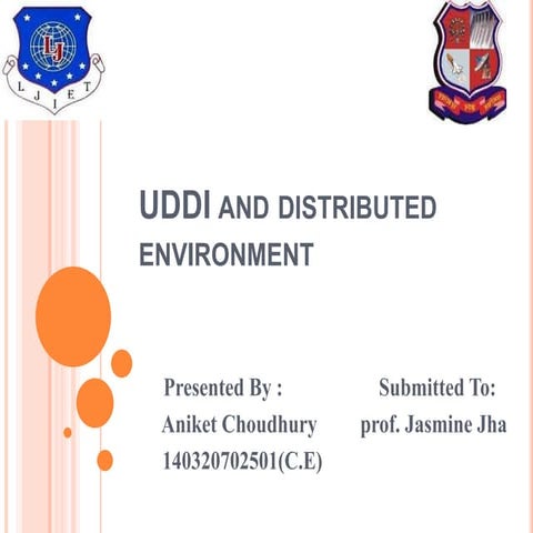 Universal Description, Discovery and Integration (UDDI) by ANIKET ...