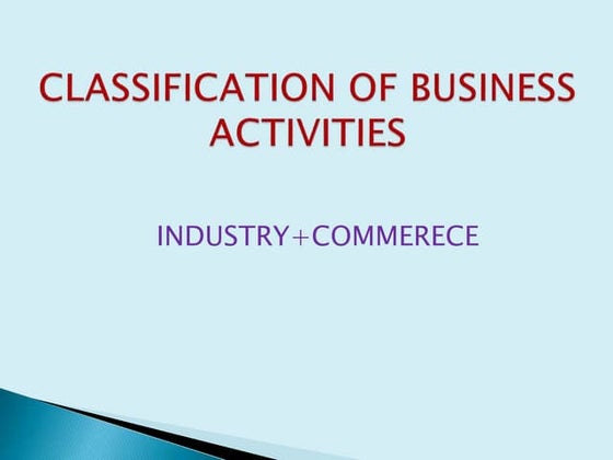 CLASSIFICATION OF BUSINESS.pptx by DHAIRYA MEHRA | PPT