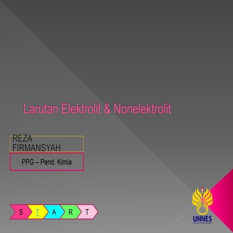 Media Pembelajaran Larutan Elektrolit dan Non-elektrolit | PPT