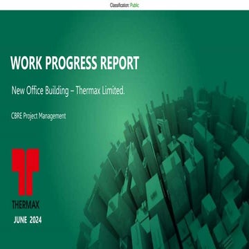 work progress report new office building | PPTX