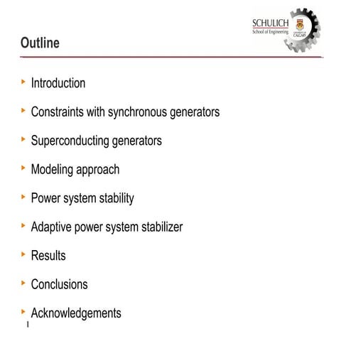 Stability and Control of a Generator | PPT