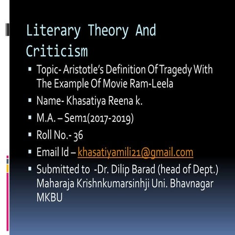Literary Theory And criticism | PPTX