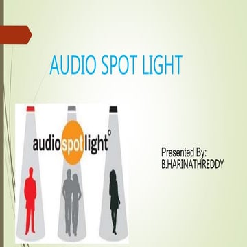 audio spot lightits | PPTX