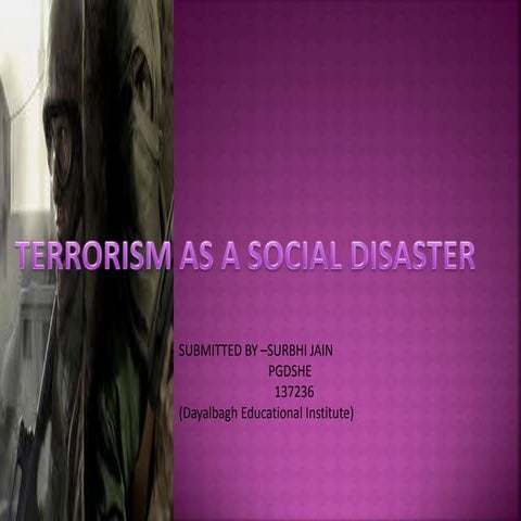 terrirism as a social disaster | PPT