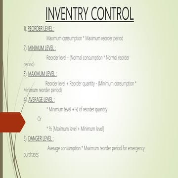 Inventory Control | PPTX