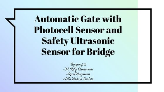 Water Level Detector With Alarm System | PPT
