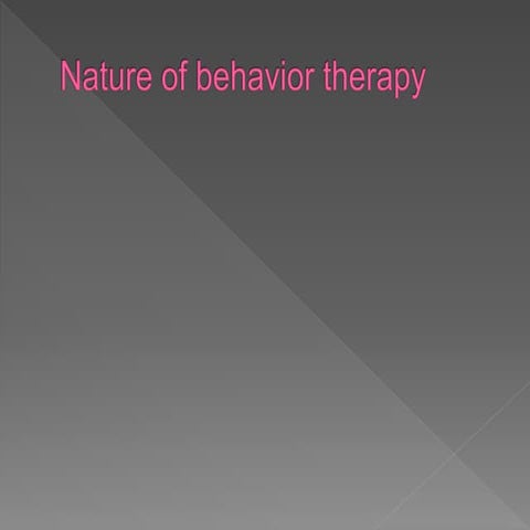behavior therapy | PPT