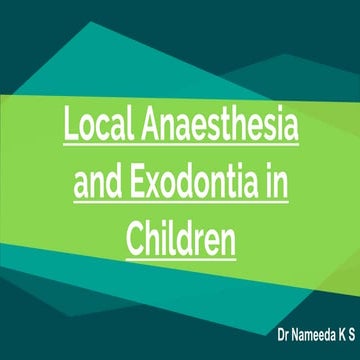 Local anesthesia in children | PPTX