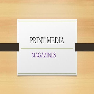 Print Media, Types of Print media, history and Importance | PDF