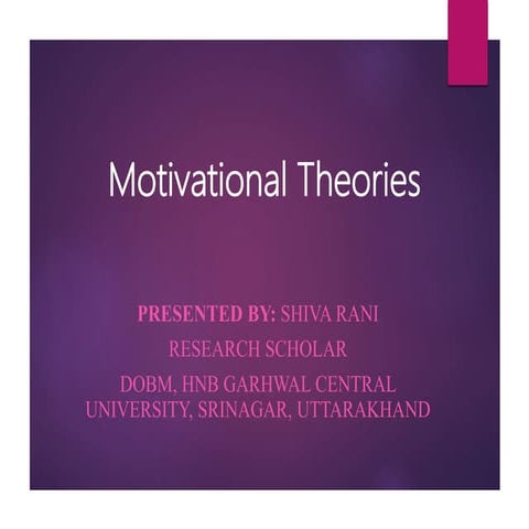 motivational theories | PPT