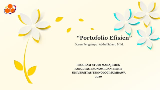 Teori markowitz ppt | PPTX