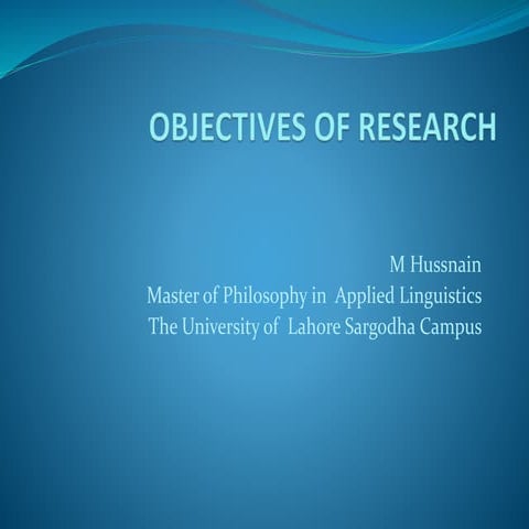 Research Objectives | PPTX
