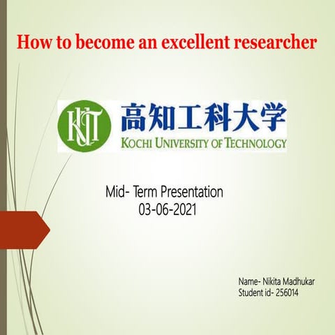 How to be a successful Researchers | PPTX