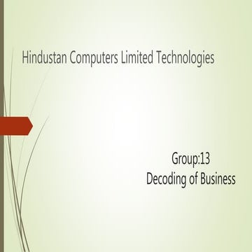 HCL Technology PPT( overview) | PPTX