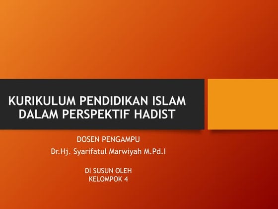 ppt filsafat pendidikan Islam, hakikat kurikulum pendidikan Islam.pptx