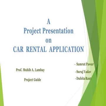 Car rental Project Ppt | PPTX