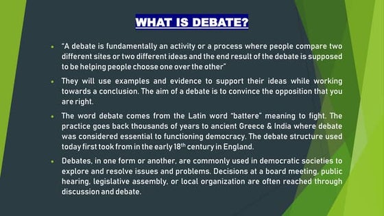 Debate | PPT