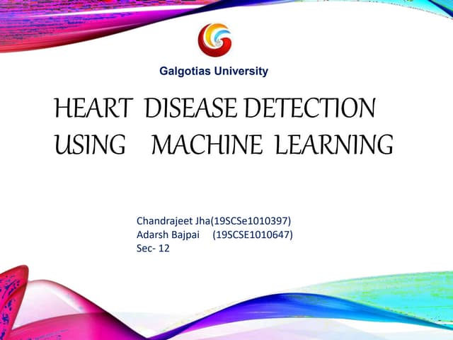 Heart Disease Prediction mini project presentation | PPTX