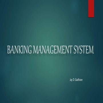Bank Management System | PPT