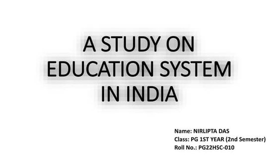 Education system in india | PPTX