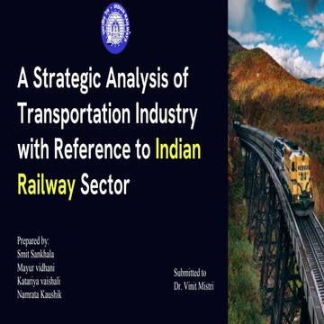A Strategic Analysis of Transportation Industry with Reference to ...