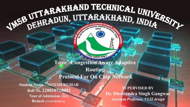 Congestion Aware Routing Algorithm Network On Chip Ppt