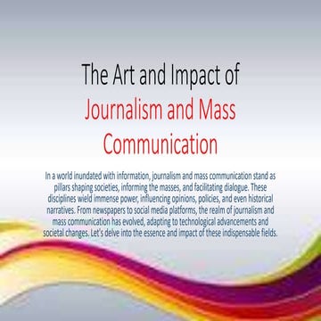 The Role of Social Media in Modern Journalism | PPTX