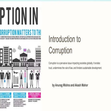Introduction to Corruption, definition, types, impact and conclusion | PPTX