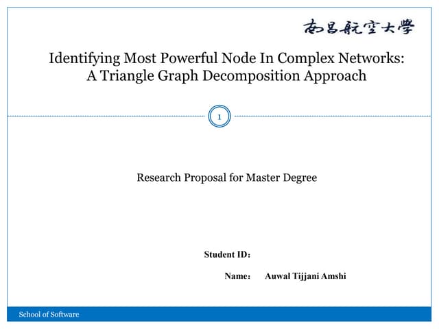 Identifying Most Powerful Node In Complex Networks A Triangle Graph Decomposition Approach Ppt