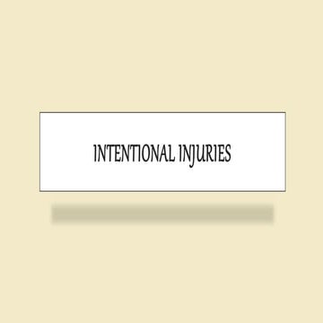 Intentional Injuries (Health Quarter 4) MAPEH 9 | PPTX