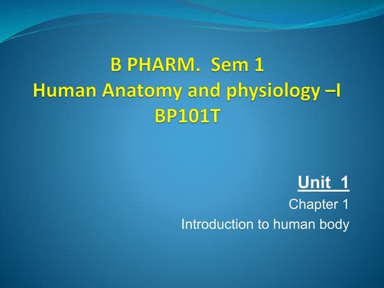 Introduction to HUMAN ANATOMY AND PHYSIOLOGY | PPTX