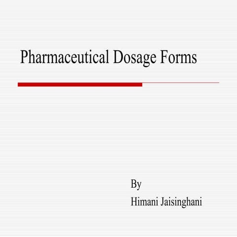 PPT.ppt dosage form notes for B.Pharm first year | PPT