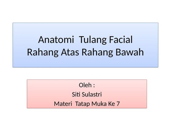 Anatomi otot wajah | DOC