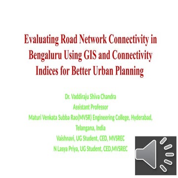 GIS for road network planning - ppt with voice over | PPTX