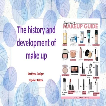 Makeup has been used since ancient times, with early evidence found in ...