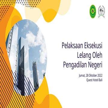 Pelaksaan Eksekusi Lelang Oleh Pengadilan Negeri | PPTX