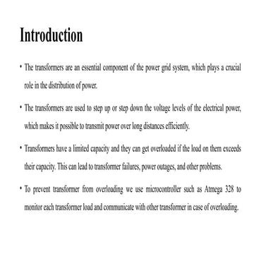 Automatic load sharing of transformer using atmega 328 | PPTX