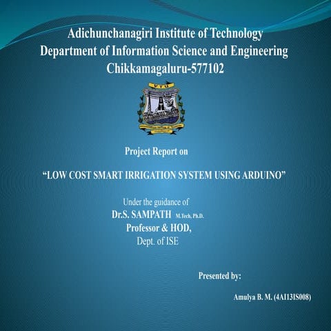 FINAL PROJECT REPORT IOT BASED AUTOMATED IRRIGATION SYSTEM | PDF