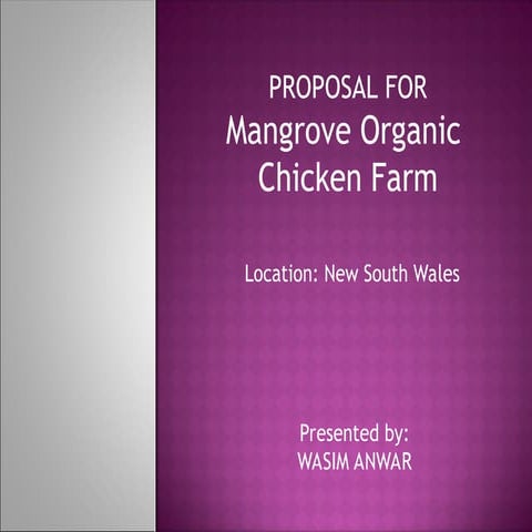 organic chicken farming proposal for food consumption | PPT