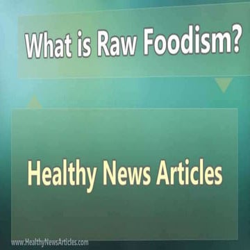 Raw Food Diets And Children | PPTX