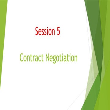 PPT- 5 - Contract and agreement Negotiation.pptx