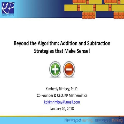 MEAD 2018-Addition & Subtraction Strategies, Grades 1-4 | PPTX