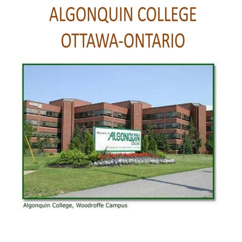 ALGONQUIN COLLEGE | PPTX
