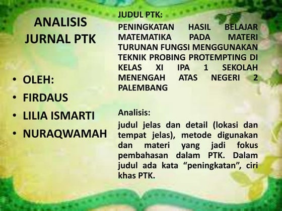 Presentasi Jurnal | PPT