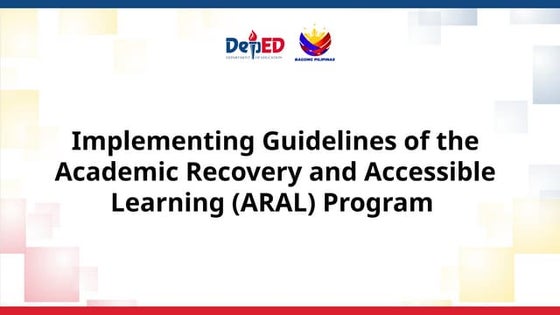 ARAL-Program-Primer For Guidance in Conducting | PPTX