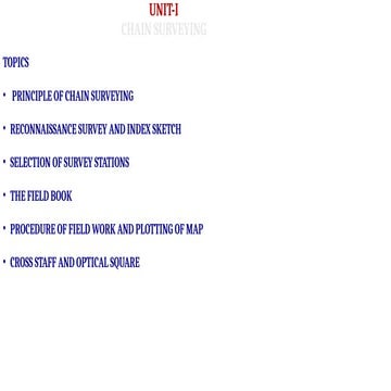 PPT- Chain surveying-UNIT1.pptx syallabus | PPTX