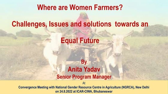 Women in agriculture | PPTX | Agriculture | Industries