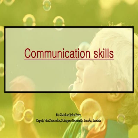 Ppt communication skills | PPTX