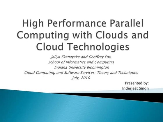 Possibility Of Hpc Application On Cloud Infrastructure By Container Cluster Ppt